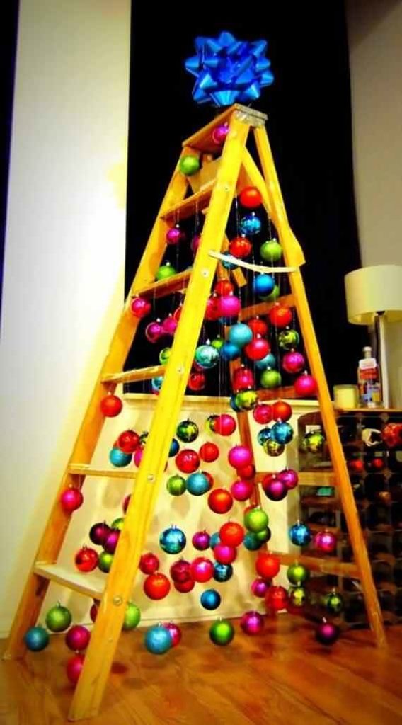 Stylish Christmas Ladder Tree Ideas | 4 UR Break - Family Inspiration ...